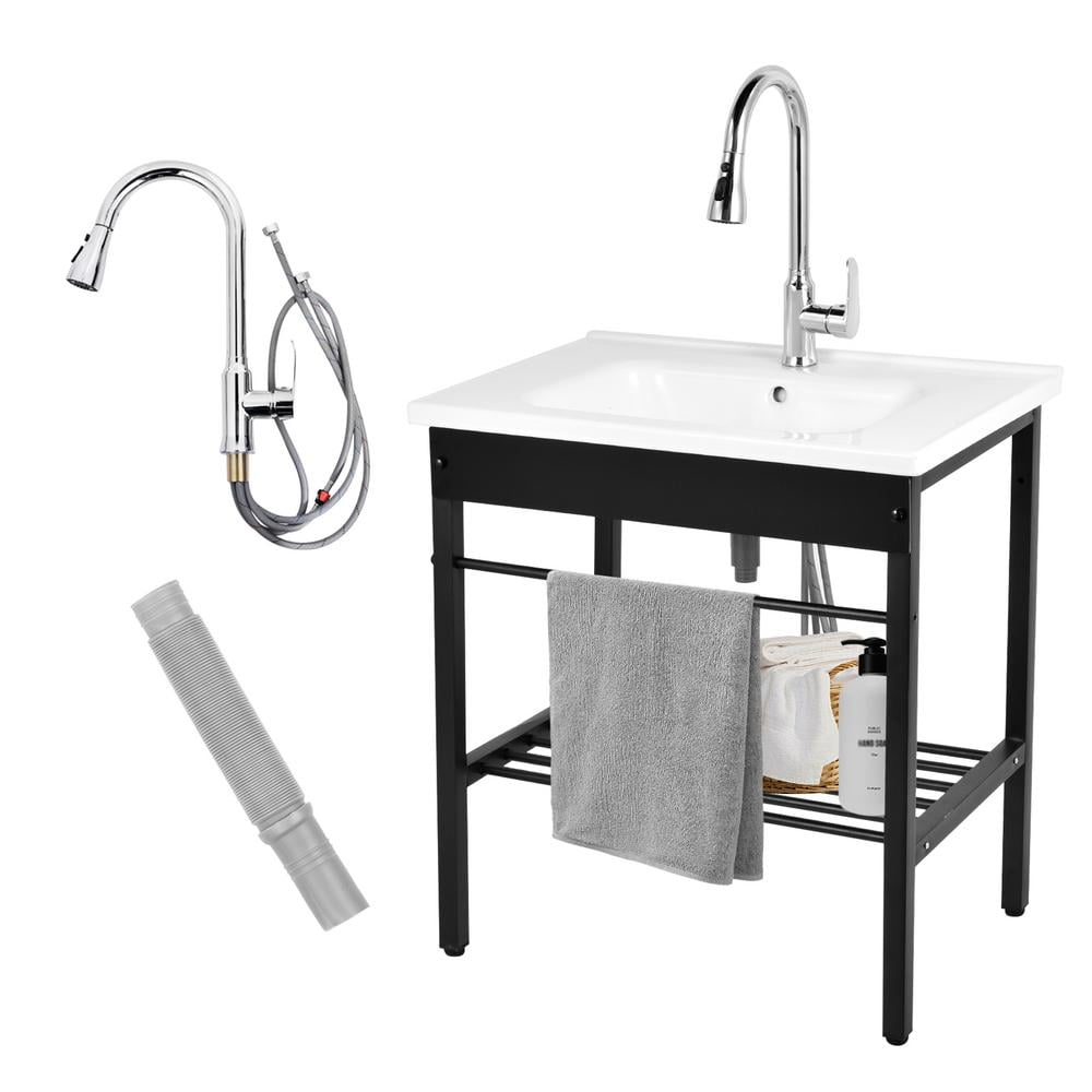 Laundry Utility Sink Laundry Room Sink with Bracket Freestanding ...