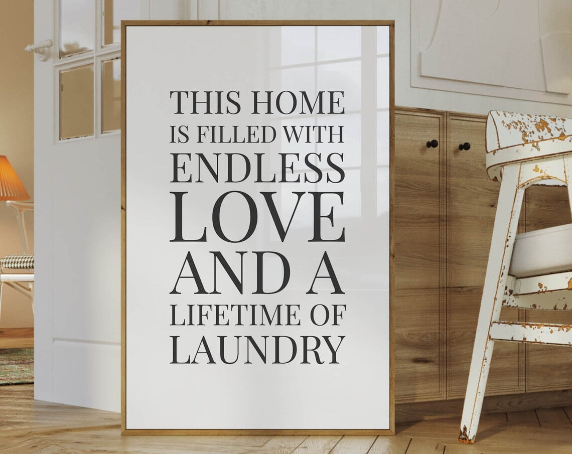 Laundry Wall Art Print Laundry Room Art Poster Laundry Decor Utility Room Sign Wash Room Wall ...