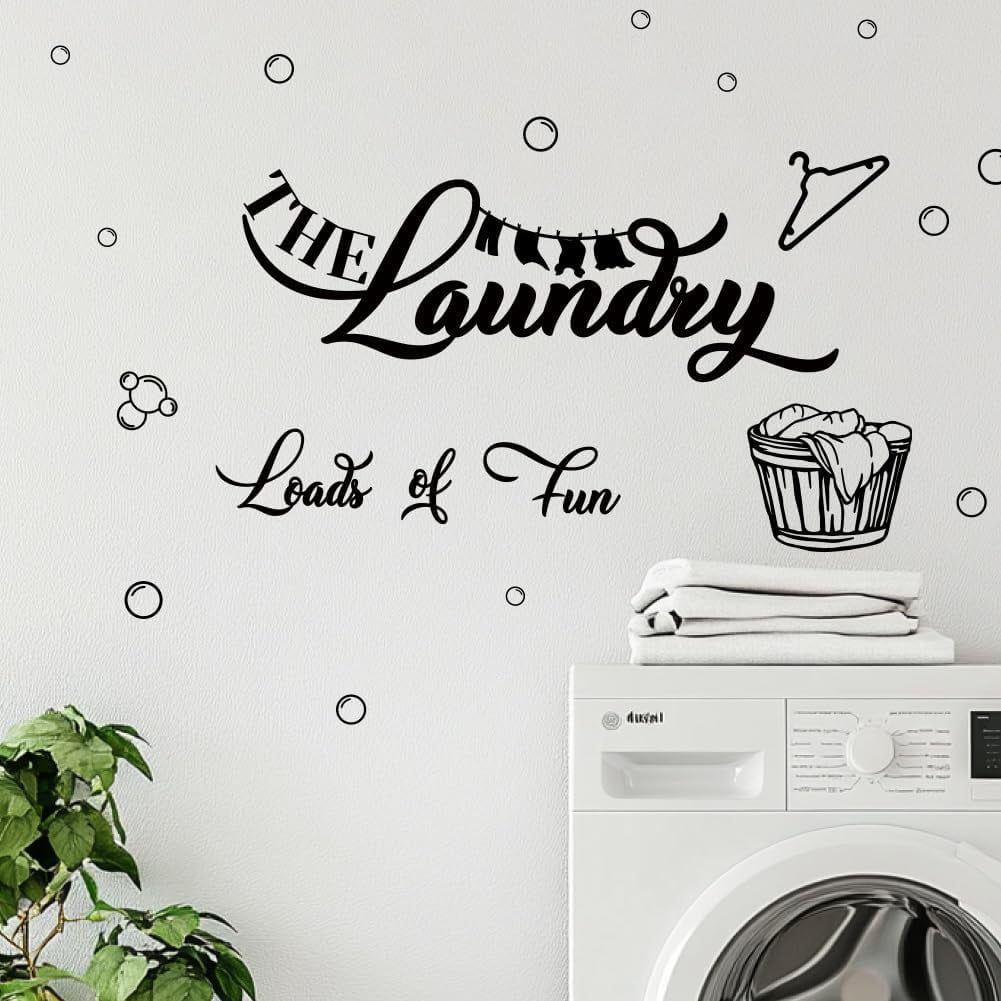 The Laundry Wall Stickers Loads of Fun Wall Decals Laundry Room Art ...