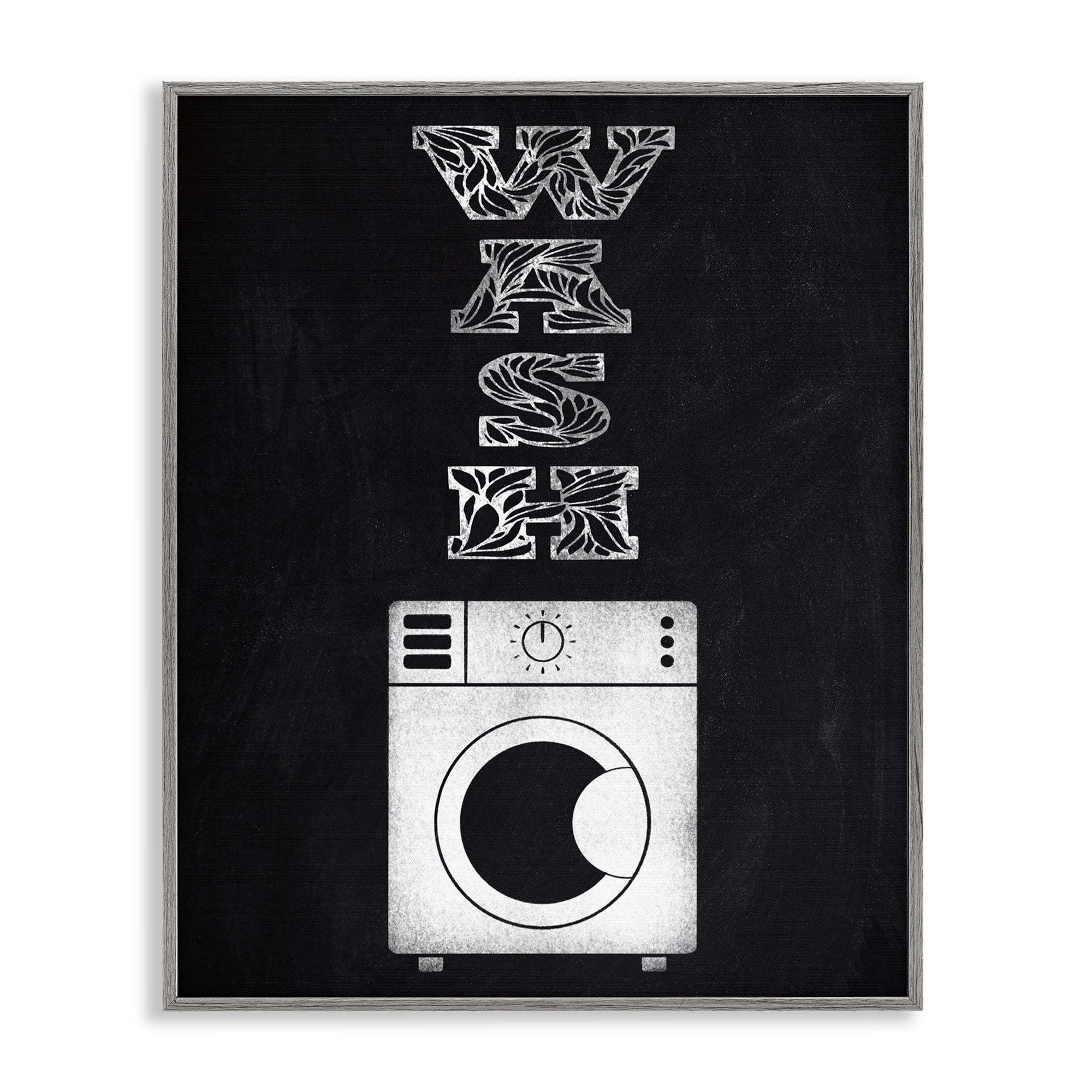 Laundry Wash Ornate Letters Gray Framed Giclee Art, design by Marcus ...