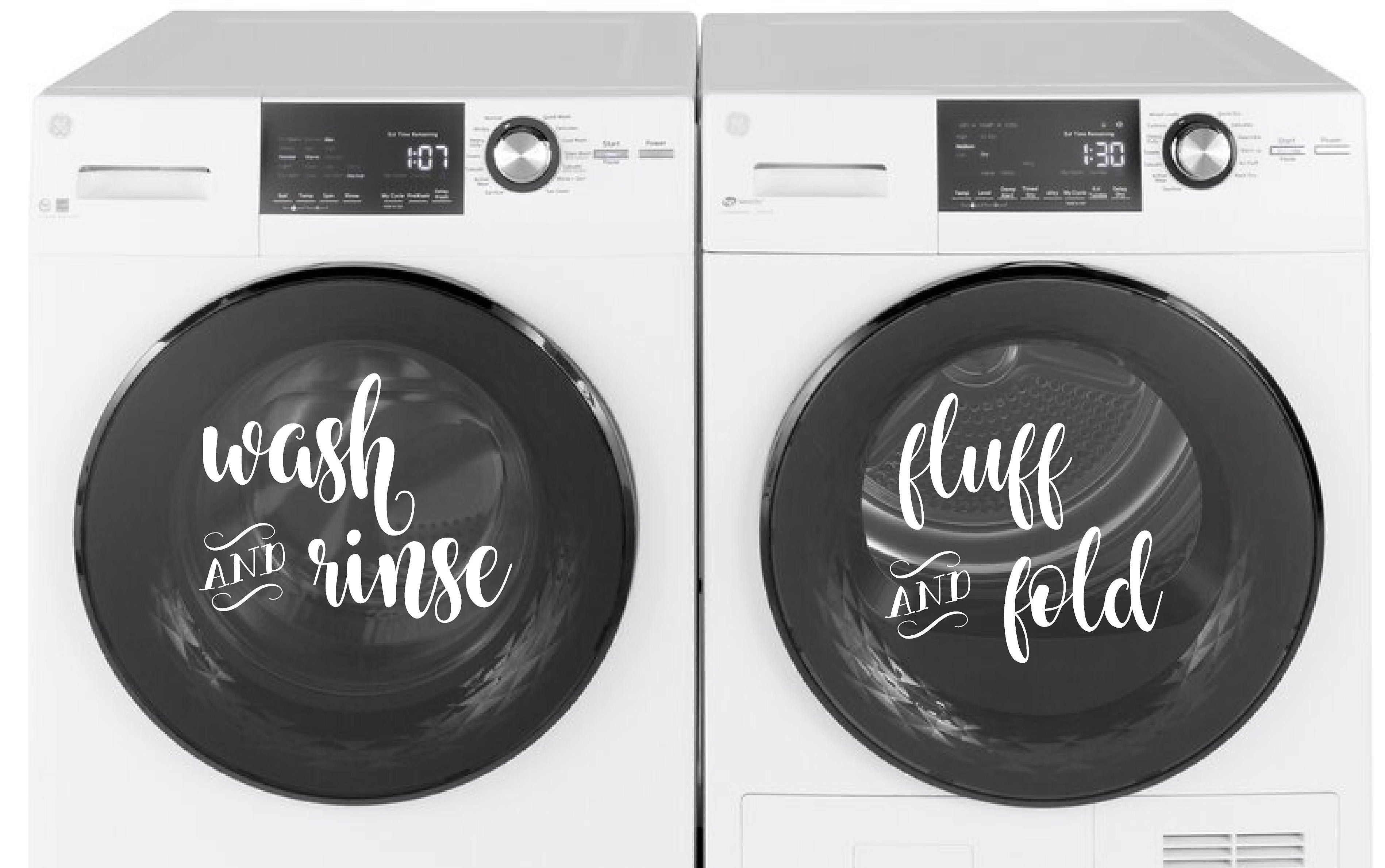 Laundry Wash and Dryer Decal - 10"x10" - Vinyl Washing Machine Decals ...