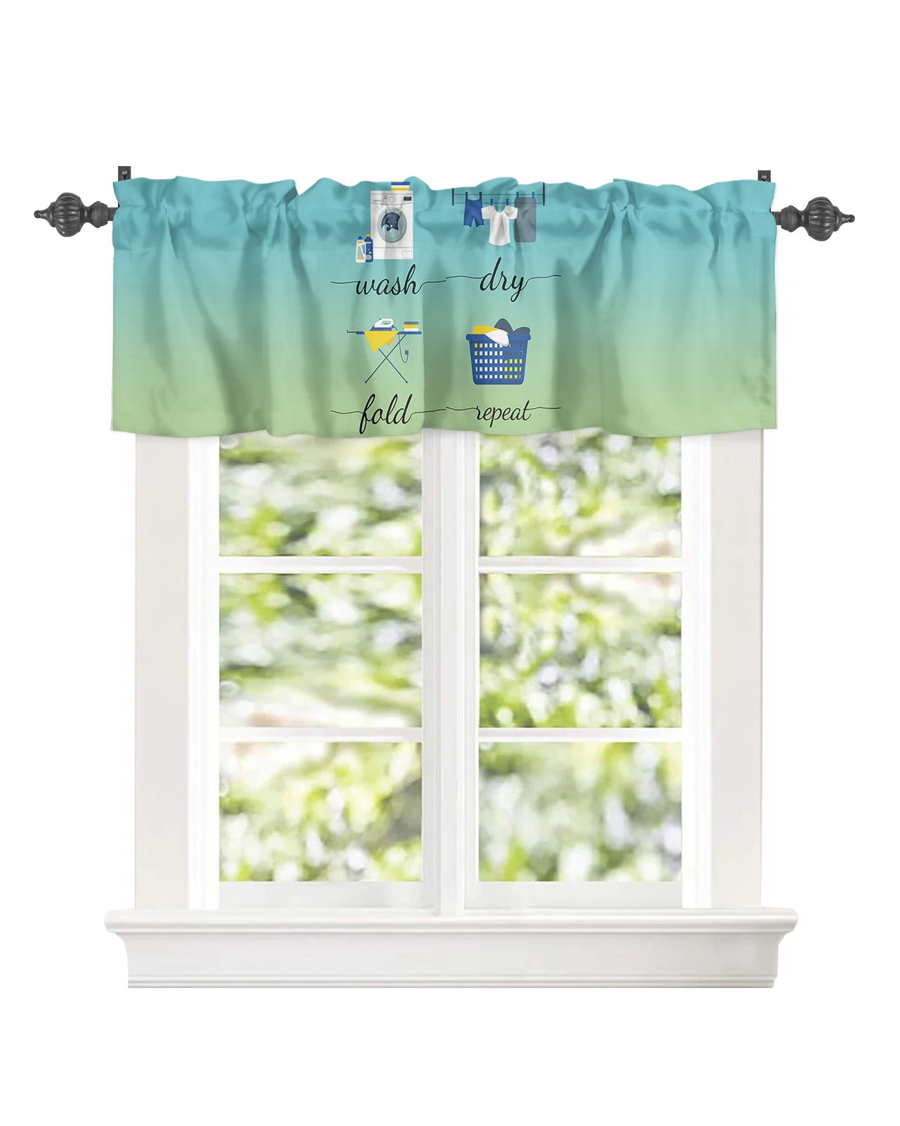 Laundry Washing Machine Clothes Window Treatment Panel for Living Room ...