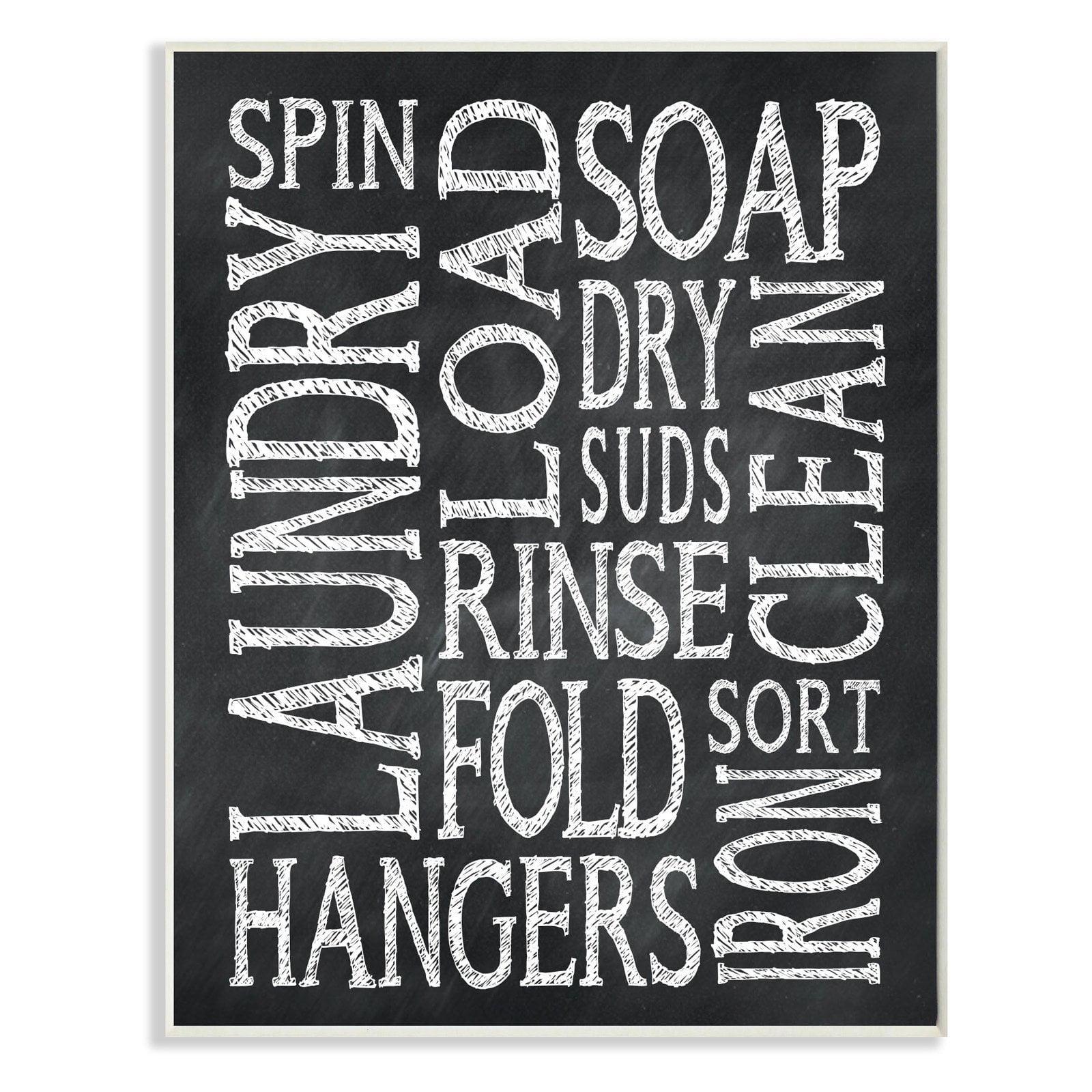 Laundry Words Chalk Look Wall Plaque Art - Walmart.com