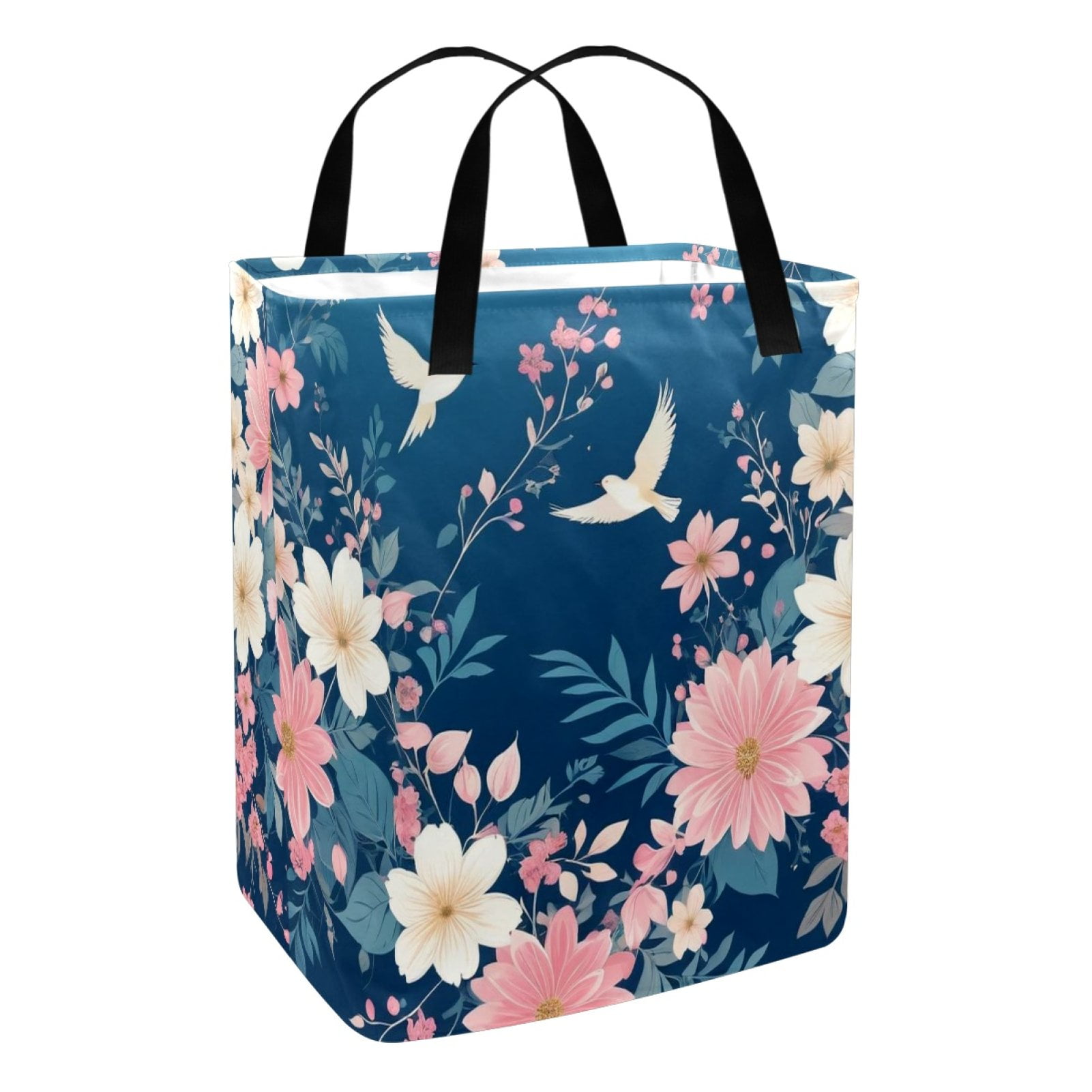 Laundry Basketwatercolor Flowers Rosecloth Hampers For Laundrylaundry Baskets With Handles