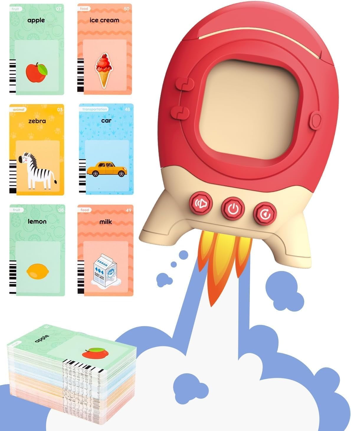 Lauon Rocket Sight Words Flash Cards Kindergarten Autism Sensory Toys ...