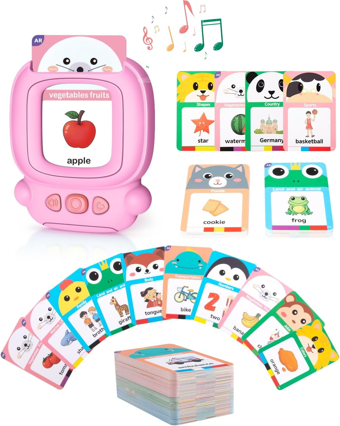 Lauon Talking Flash Cards Autism Sensory Toys Learning Materials ...