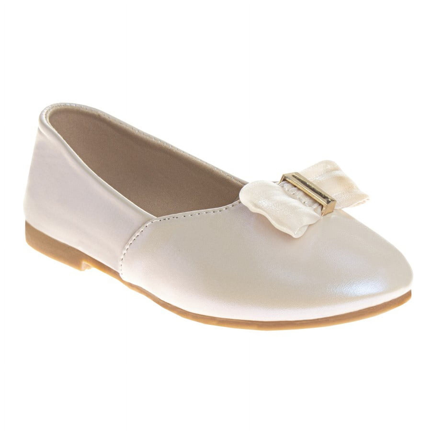 Laura Ashley Girls' Dress Flat Shoes. (Little Kids/Toddler) - Beige ...