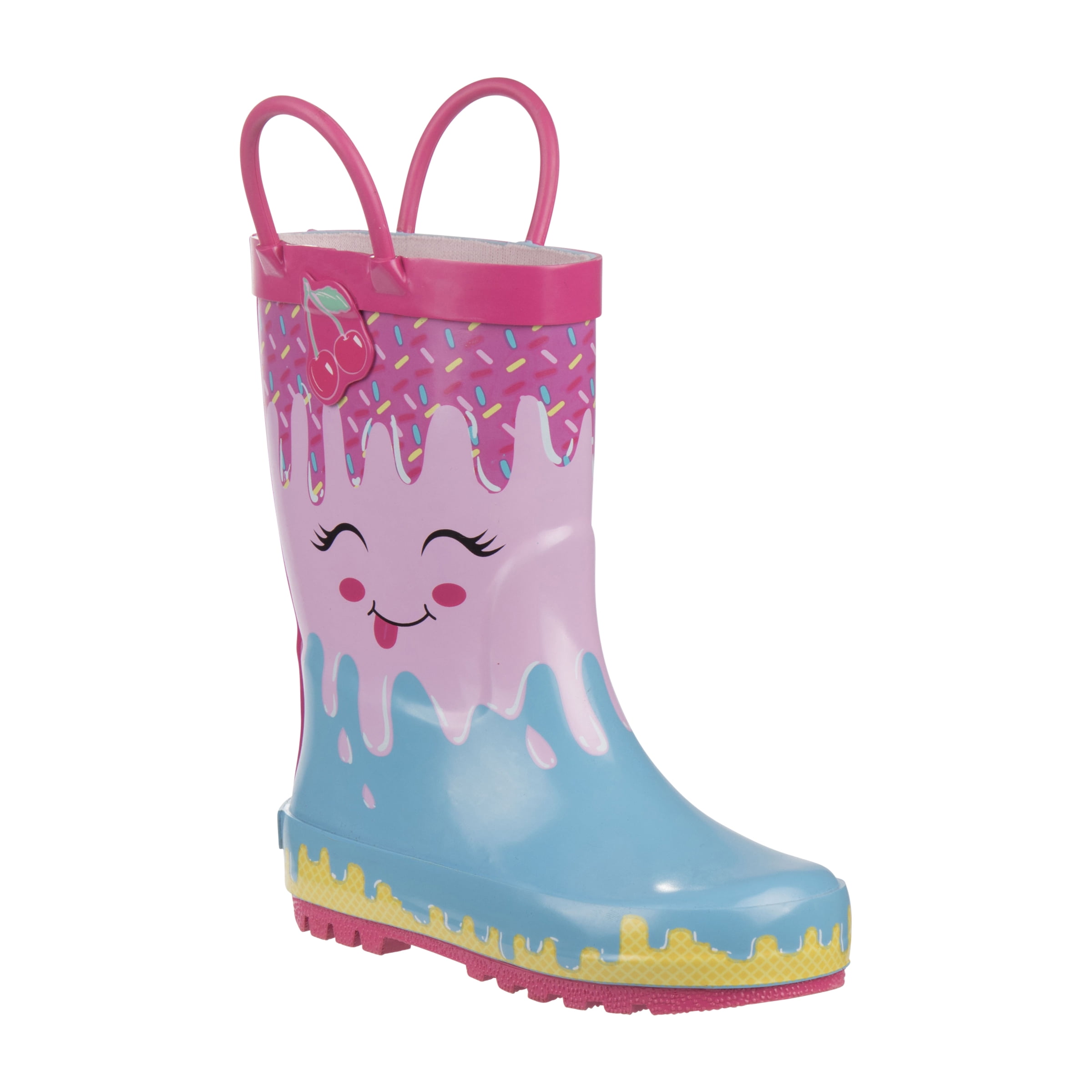 Laura Ashley Girls Rain Boots with Loops - Walmart.com