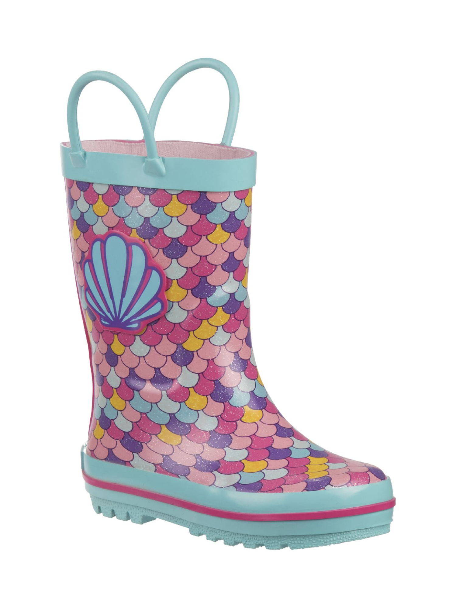 Laura Ashley Girls Rain Boots with Loops - Walmart.com
