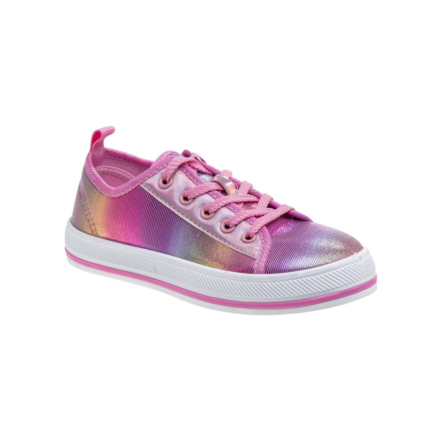 Laura Ashley Little Kids Girls Canvas Sneakers - Pink Multicolor, Size ...