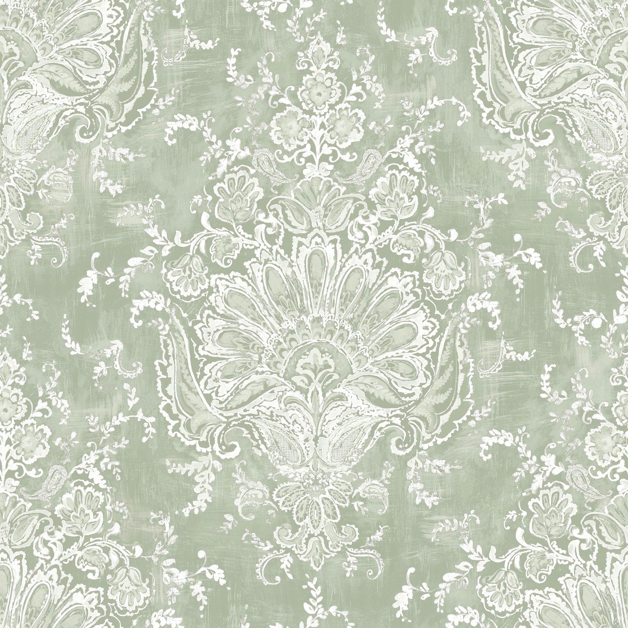 Laura Ashley Maddox Sage Green Wallpaper - Walmart.com