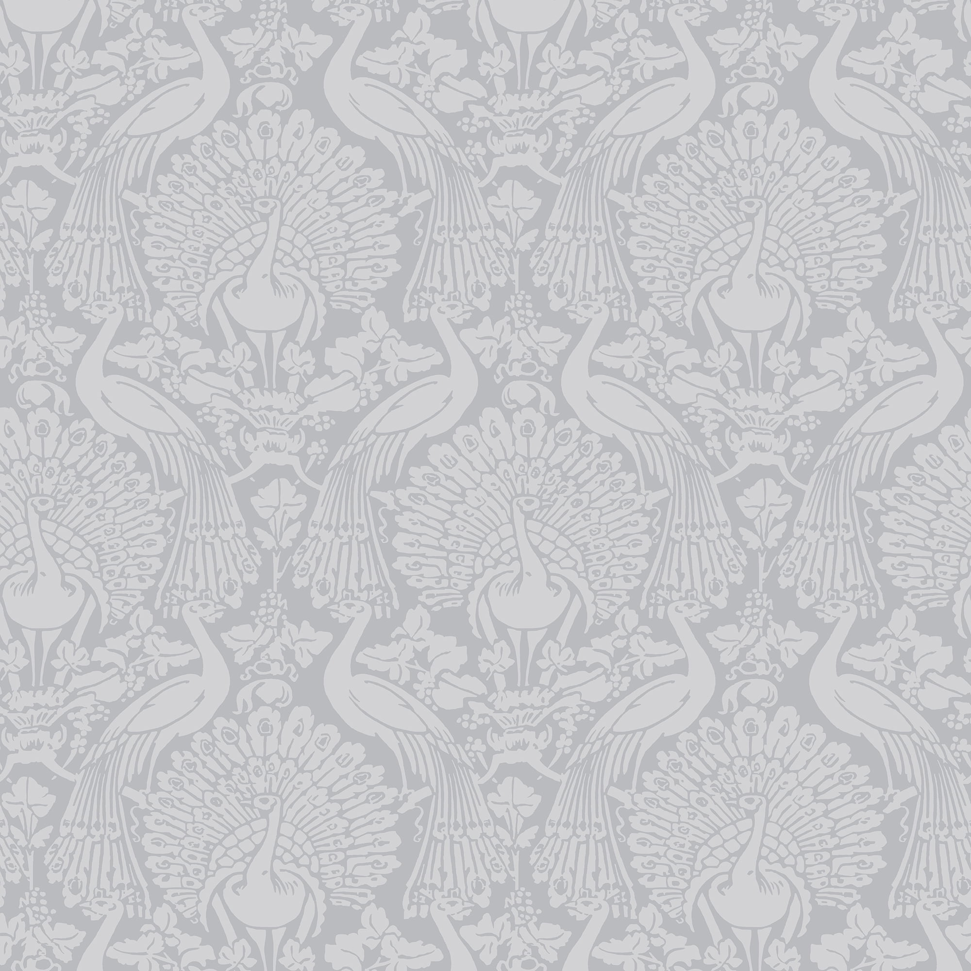 Laura Ashley Peacock Damask Pale Slate Wallpaper - Walmart.com