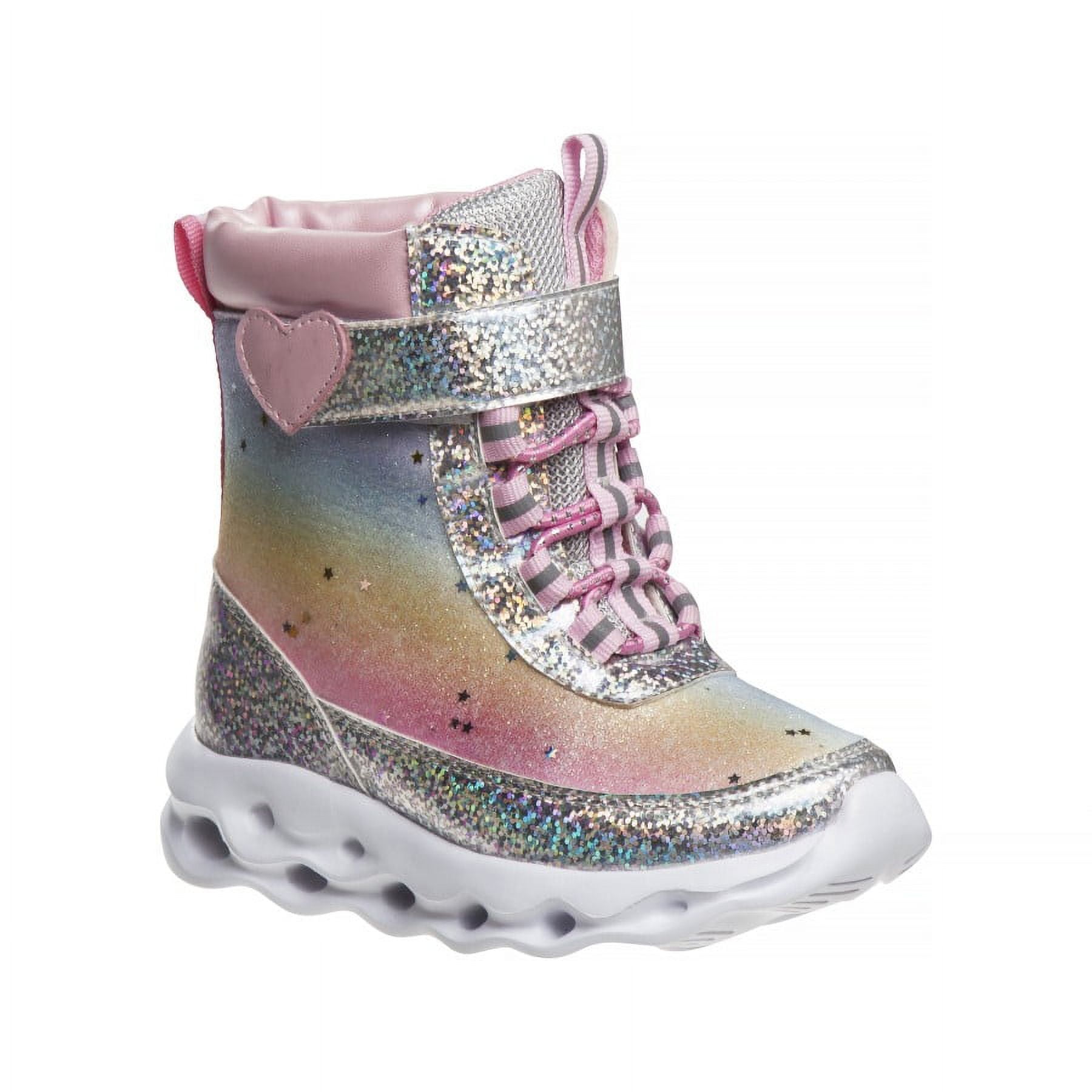 Laura Ashley Toddler Girls Synthetic Hook & Loop Snowboots - Walmart.com