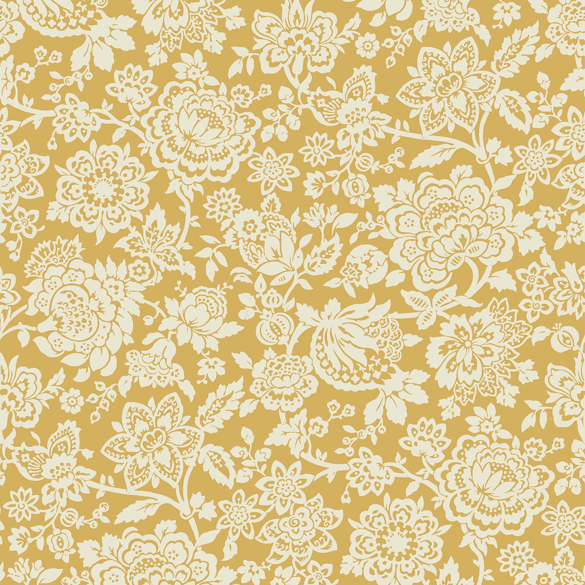 Laura Ashley Trailing Laurissa Pale Ochre Yellow Wallpaper - Walmart ...