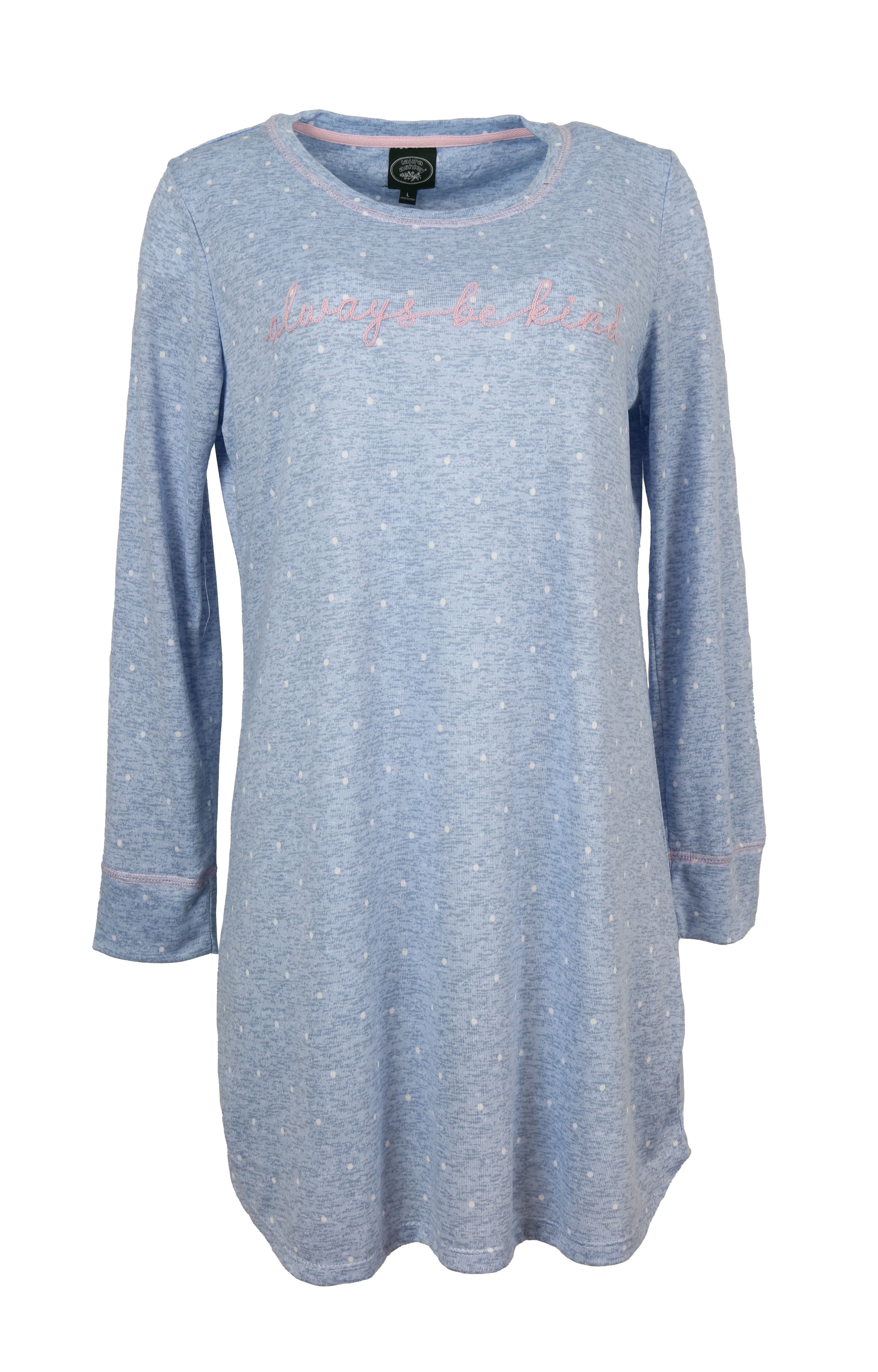 Laura Ashley Women's Long Sleeve Nightgown, Breathable Polyester Blend ...