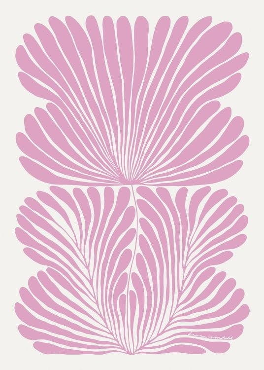 Laura Gröndahl - Pink Flower Print Wall Art, Modern Wall Decor For ...