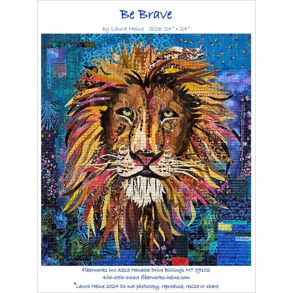 Laura Heine Be Brave Collage Wall Quilt Pattern - Walmart.com