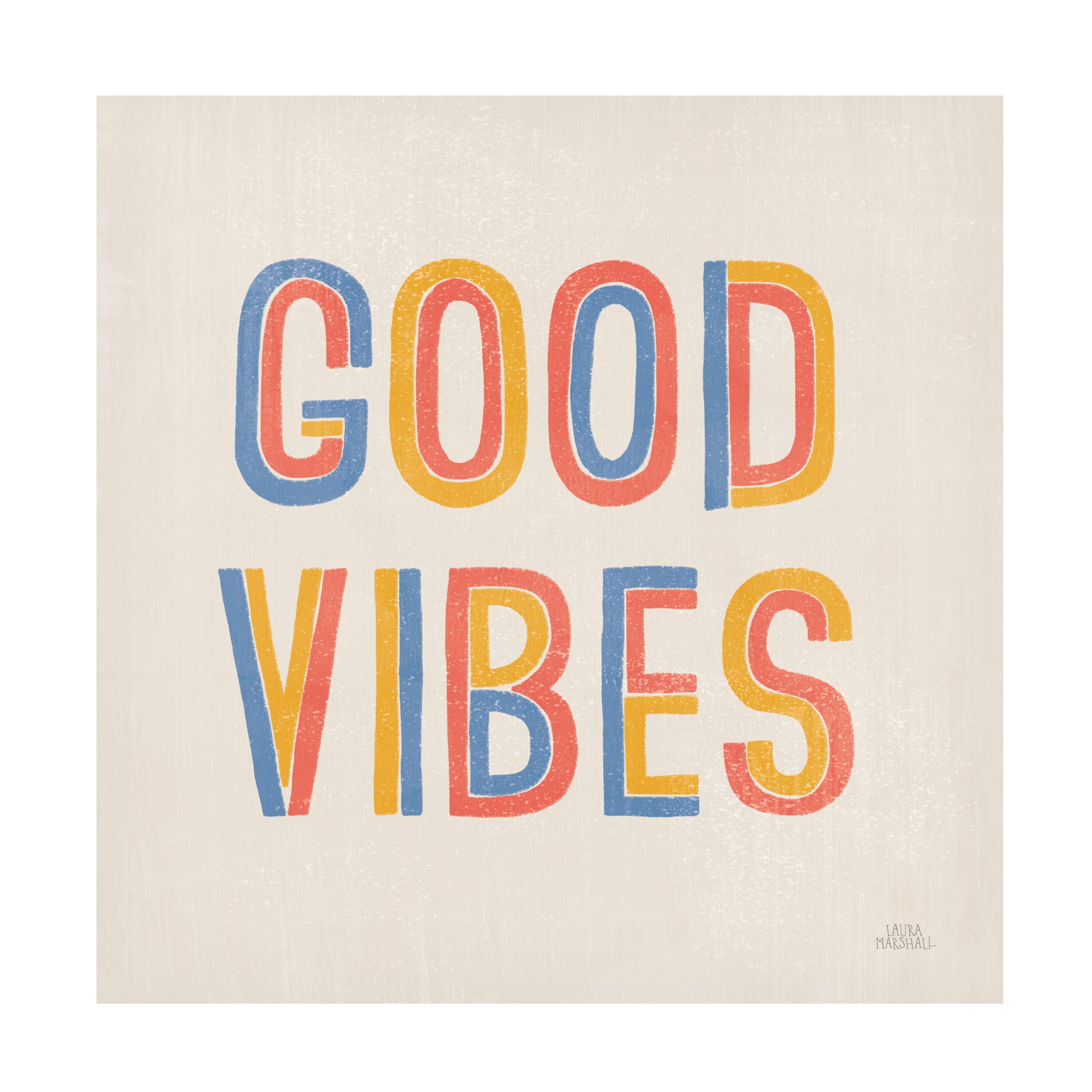 Laura Marshall 'Retro Words I Hippiecurian' Canvas Art - Walmart.com