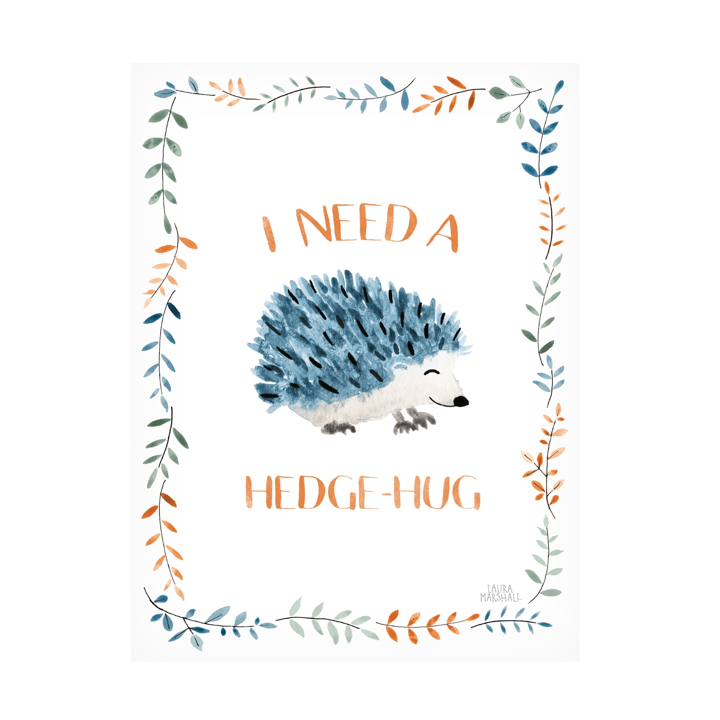 Laura Marshall 'Woodland Whimsy X Hedge Hug' Canvas Art - Walmart.com