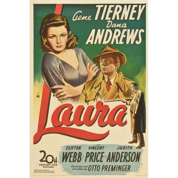 Laura Movie Poster Metal Sign Art Print 8x12 Unframed, Age: Adults Best ...