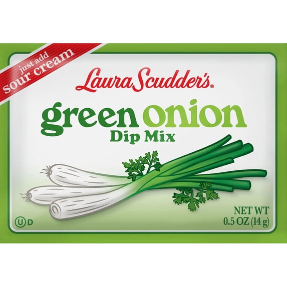Laura Scudder's Green Onion Dip Mix, .5 oz Case, 12 Pouches, Sour Cream ...