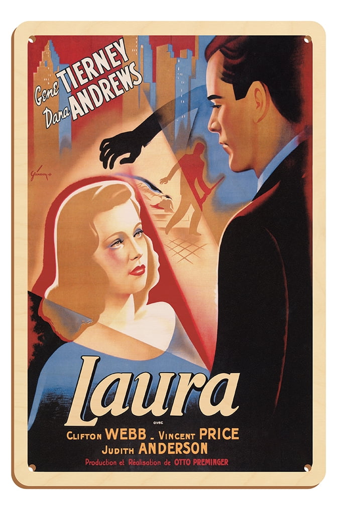 Laura - Starring Gene Tierney, Dana Andrews - Vintage French Movie ...