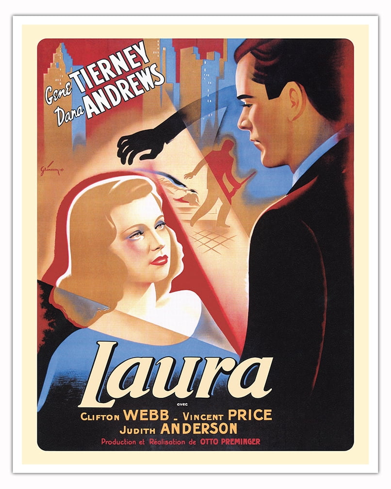 Laura - Starring Gene Tierney, Dana Andrews - Vintage French Movie ...