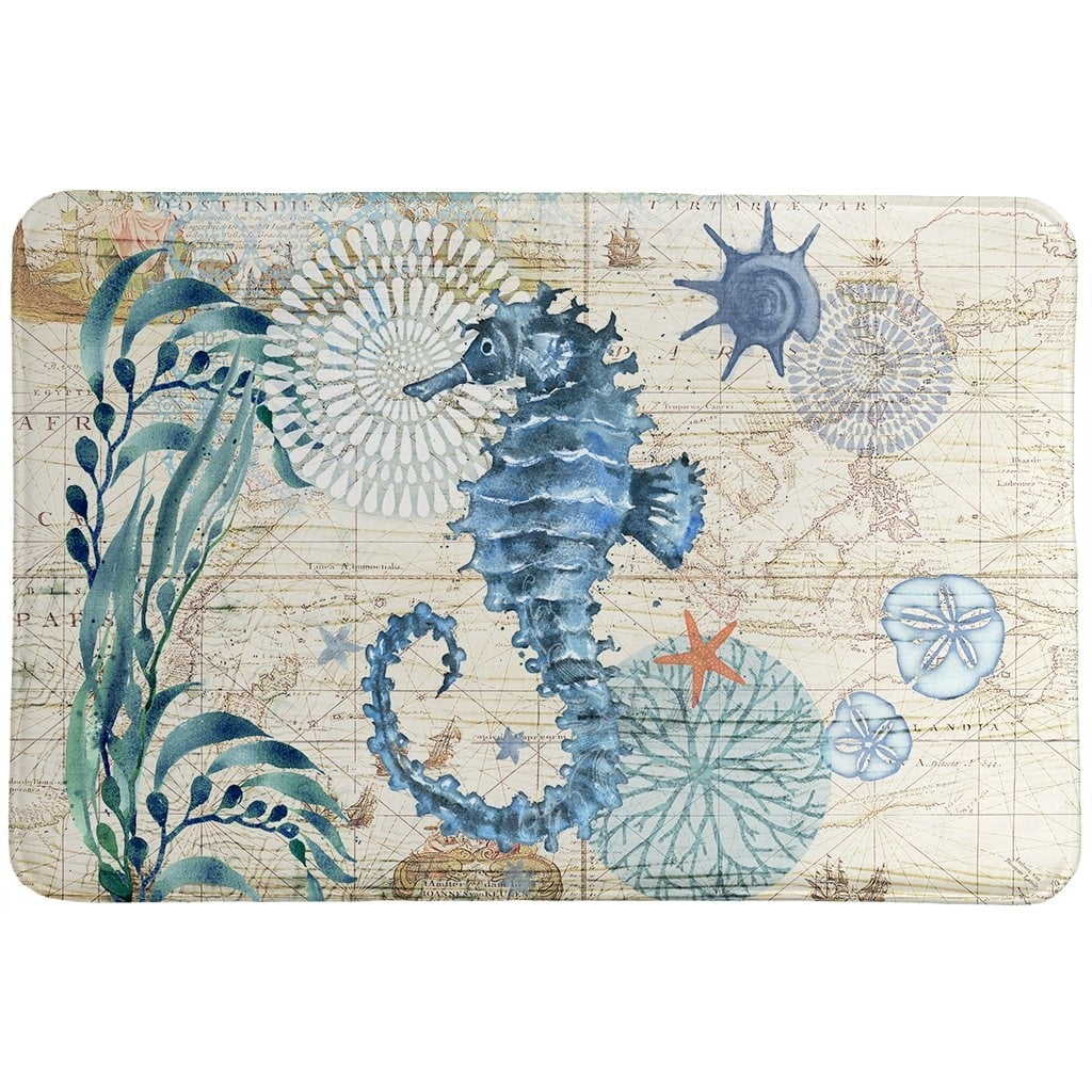 Laural Home Bay Seahorse Memory Foam Rug - Walmart.com