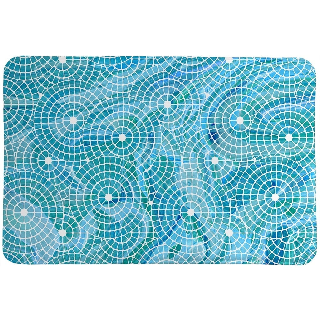 Laural Home Coastal Mosaic Tiles Memory Foam Rug - Walmart.com