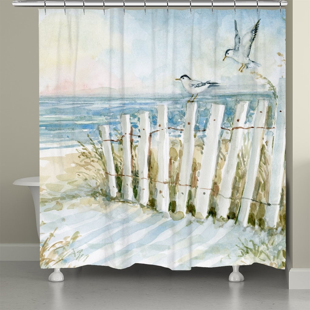 Laural Home Coastal Sanctuary Dunes Shower Curtain 71x72 - Walmart.com