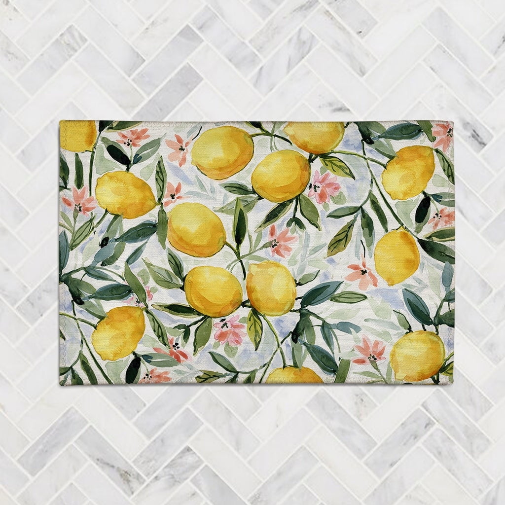 Laural Home Lemon Joy Chenille Accent Rug 3' x 5' - Walmart.com