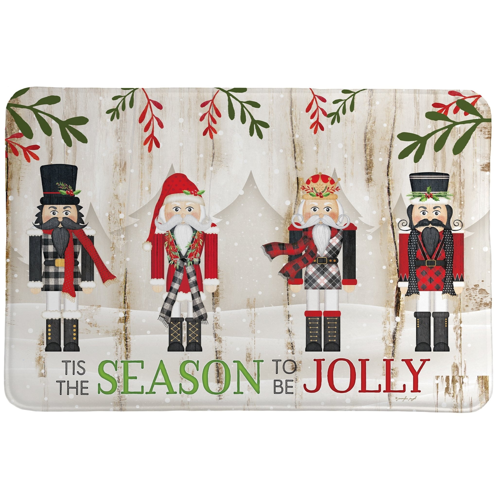 Laural Home Nutcracker Christmas Memory Foam Rug - Walmart.com