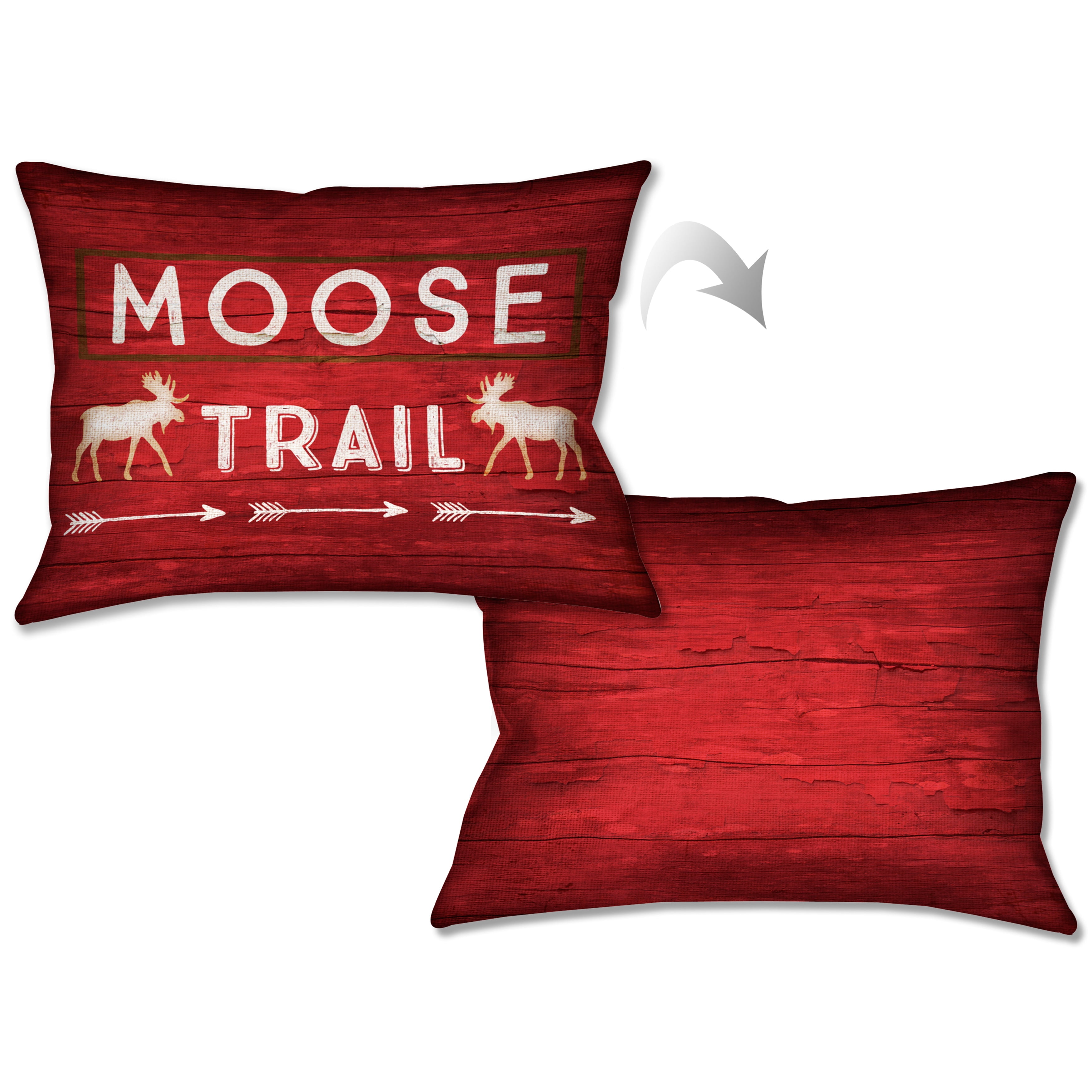 Laural Home Rustic Cabin Moose Trail Decorative Pillow 14x20 - Walmart.com
