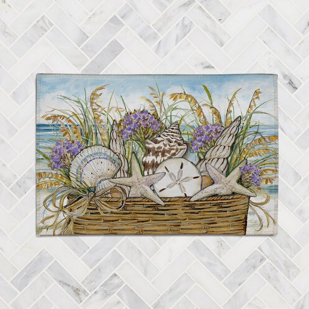 Laural Home Shells By The Sea Chenille Accent Rug 4' x 6' - Walmart.com