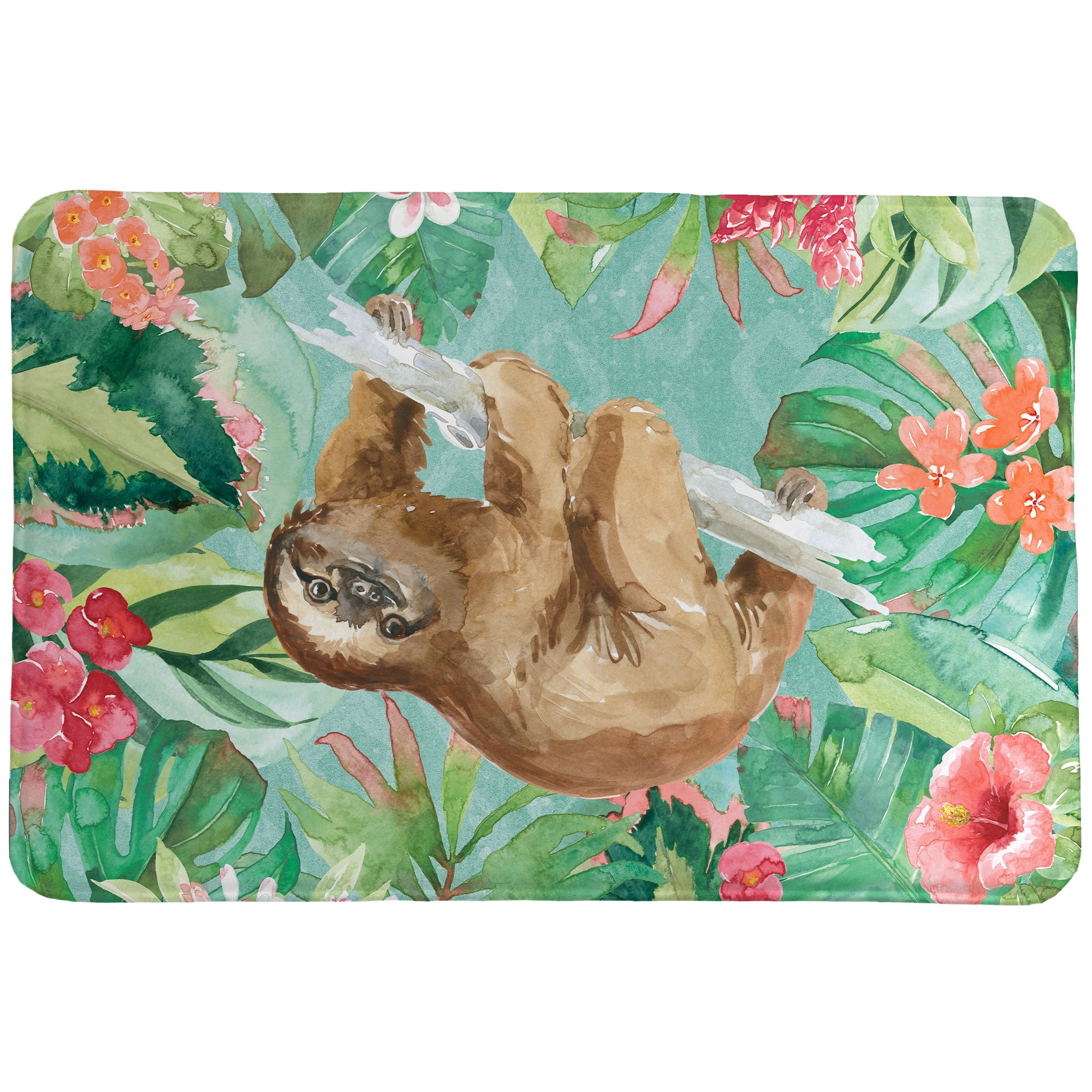 Laural Home Sloth in the Jungle Memory Foam Rug - Walmart.com