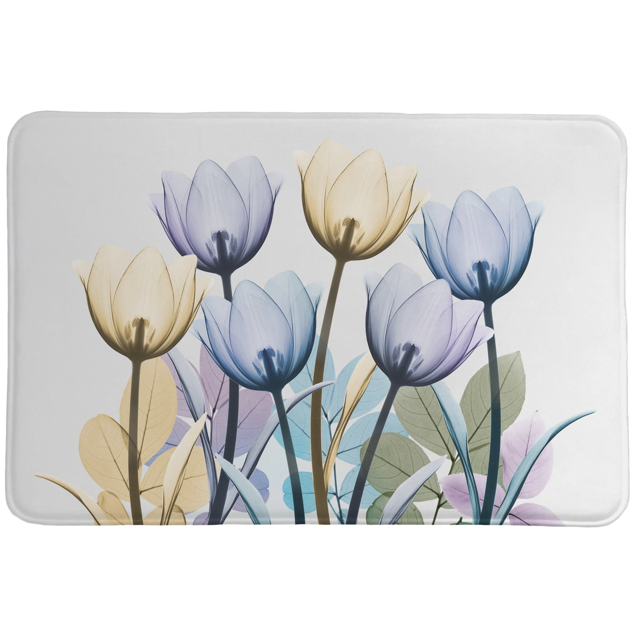 Laural Home Spring X-Ray Tulips Memory Foam Rug - Walmart Business Supplies
