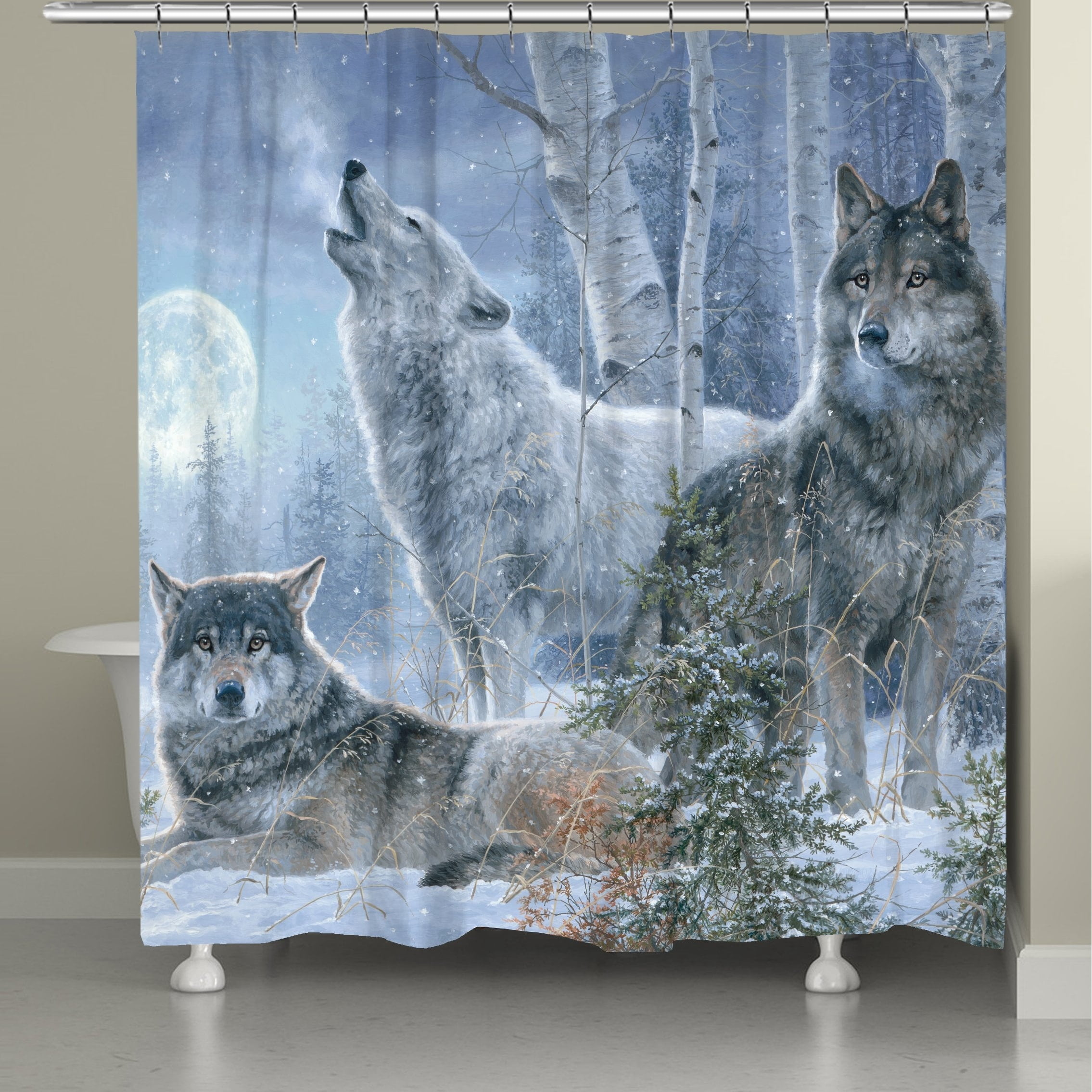Laural Home Wolf Pack Shower Curtain - Walmart.com