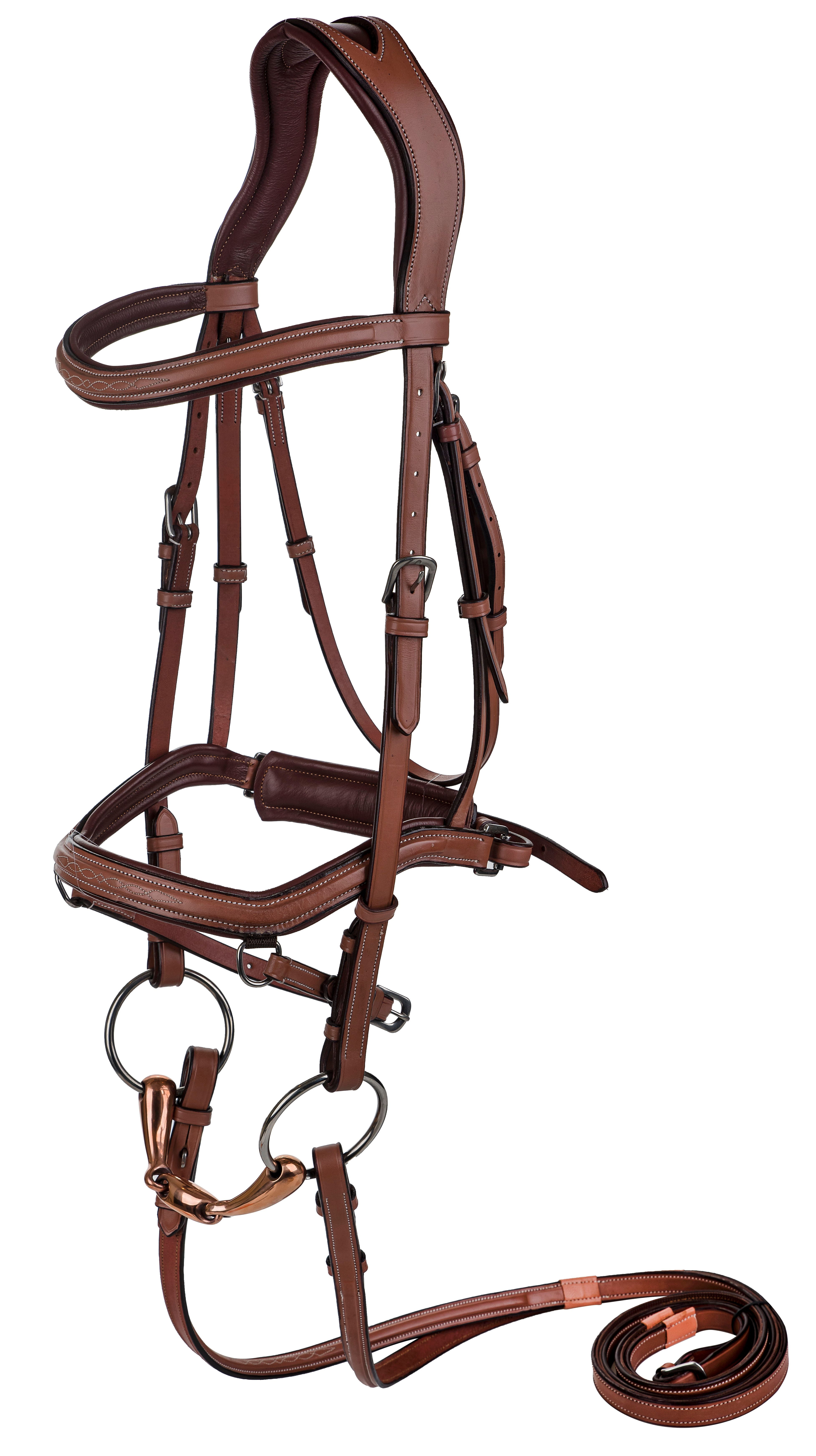 Laureate by Henri de Rivel Anatomical Equestrian Bridle w/ Rubber Lined ...