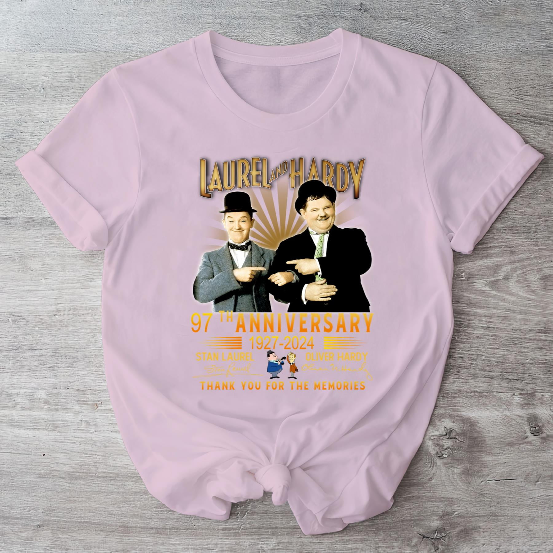 Laurel And Hardy 97Th Anniversary T-Shirt 1927 ® 2024 Thank You For The ...