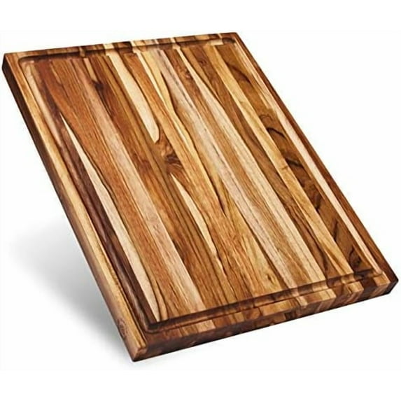 Laurel Cutting Board | Teak Edge Grain Cutting Board for Kitchen with ...
