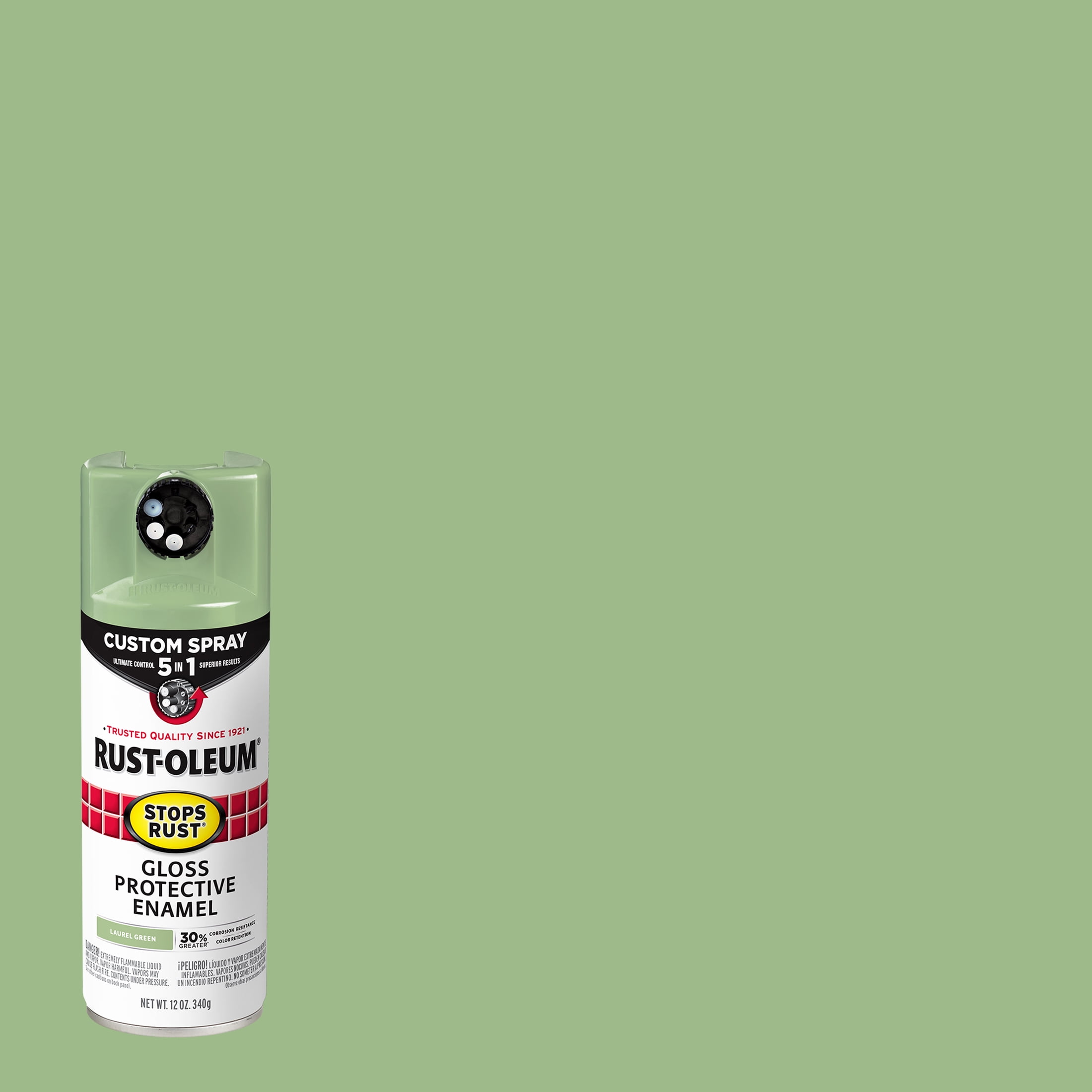 Laurel Green, Rust-Oleum Stops Rust Custom Sprays 5 in 1 Gloss Spray ...