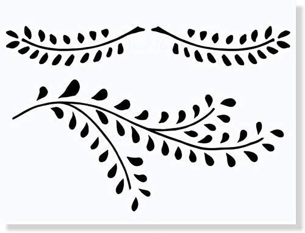 Laurel Leaf Branches Set of 3 Vinyl Decals Art Wall Sticker Home Décor ...