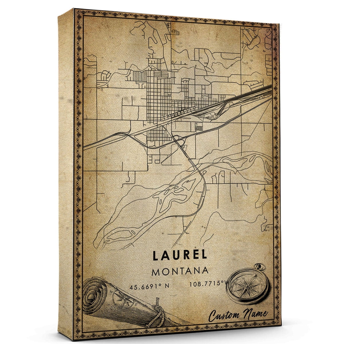 Laurel Map Poster, Maryland Map Art Poster, Canvas, Laurel Map City ...