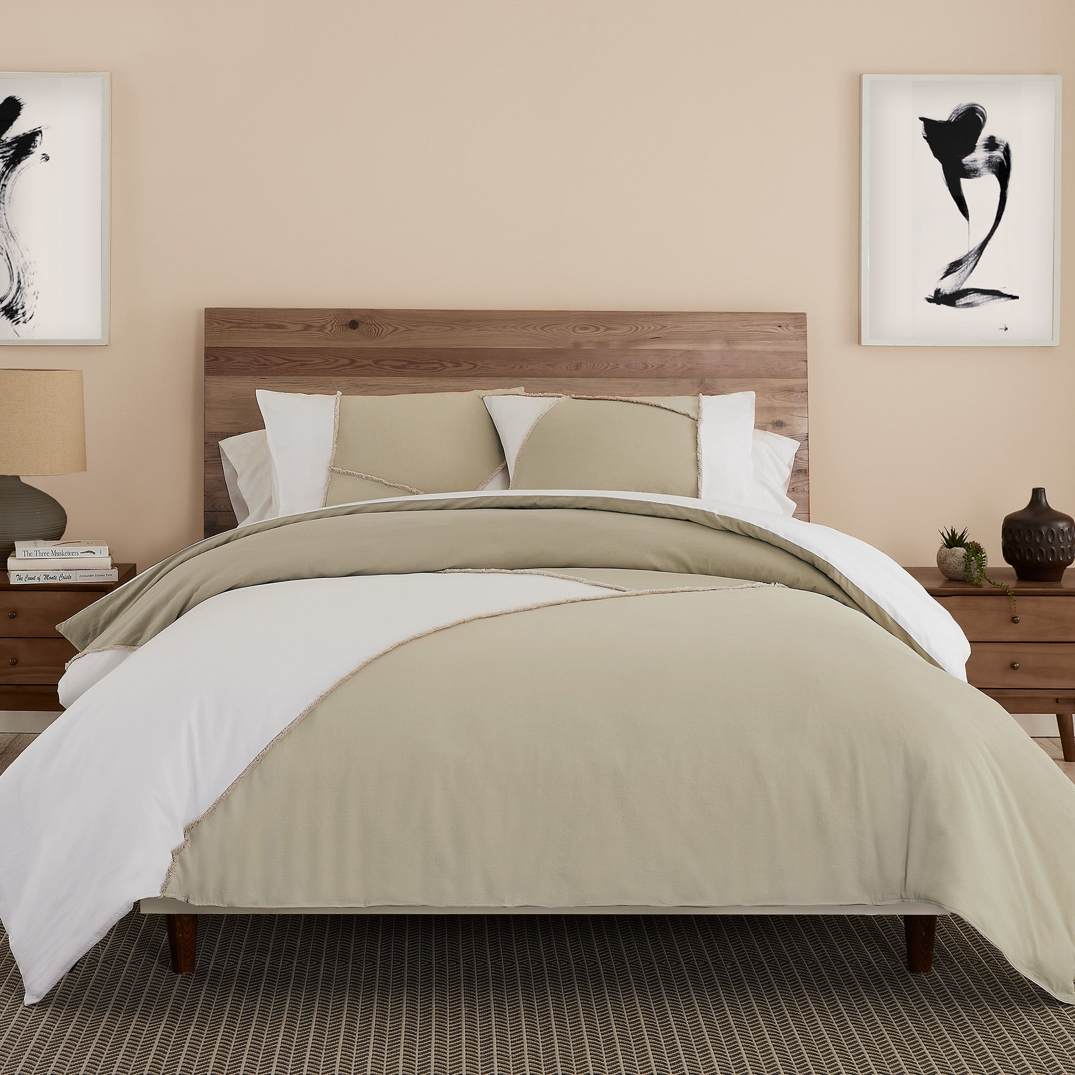 Laurel & Mayfair Vince Gray 3-Piece Duvet Set, Full/Queen - Walmart.com