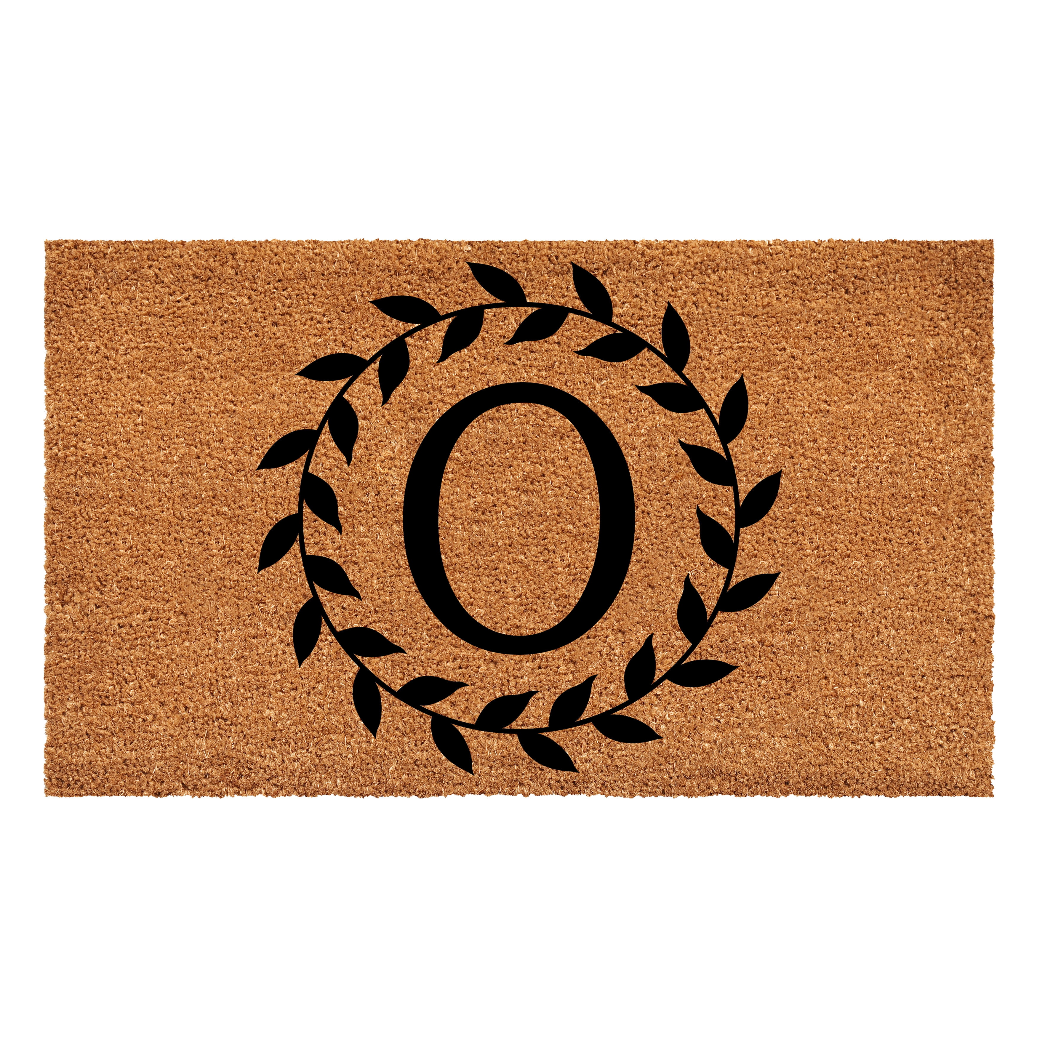 Laurel Wreath Doormat, 24" x 36" (Letter O) - Walmart.com