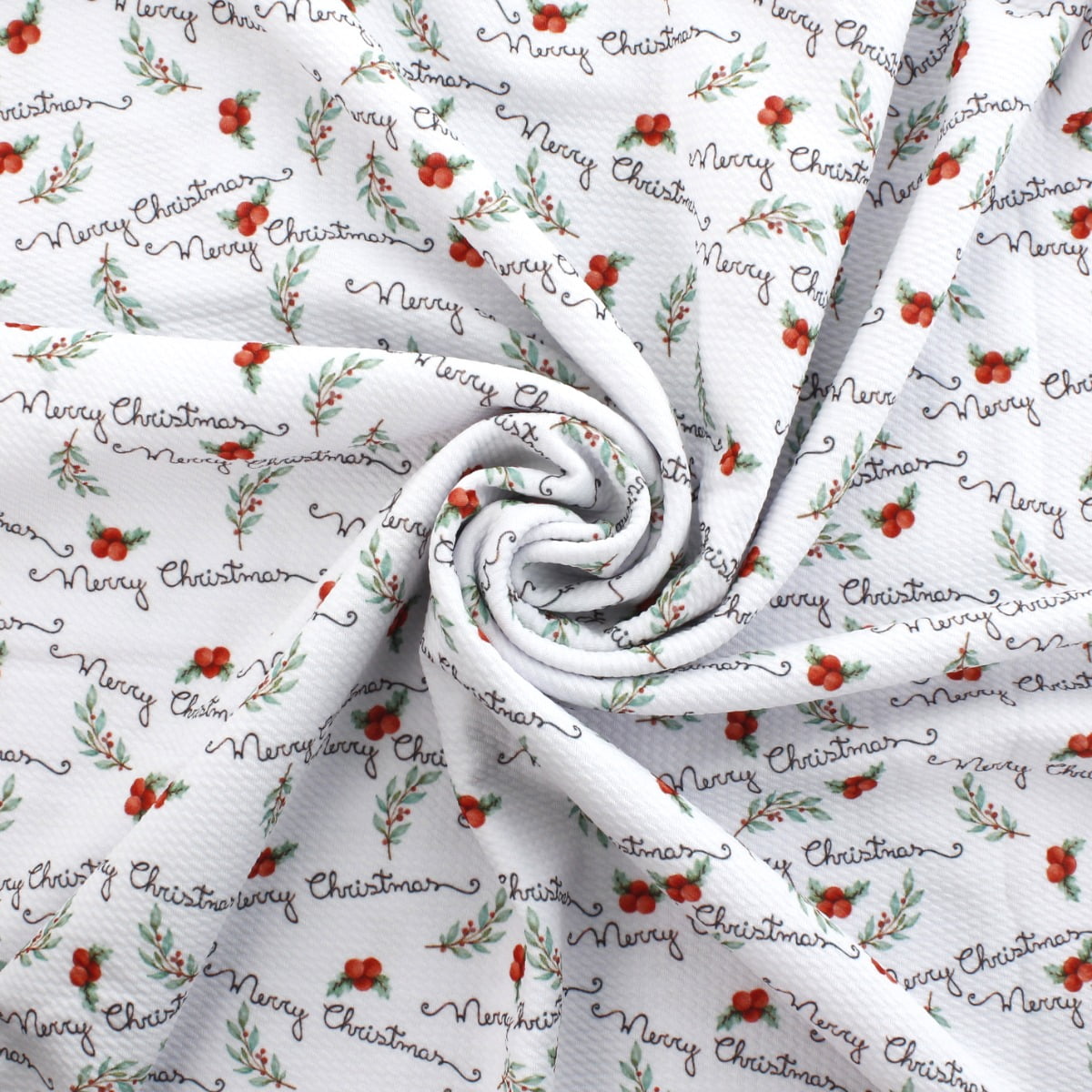 Laurel and Berries Merry Christmas Liverpool Bullet Fabric Textured ...
