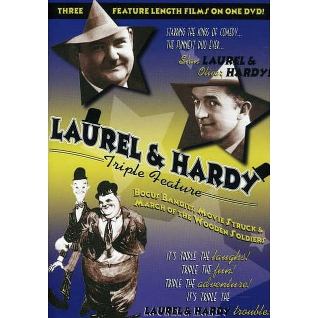 Laurel and Hardy Triple Feature (DVD), Telavista, Comedy - Walmart.com