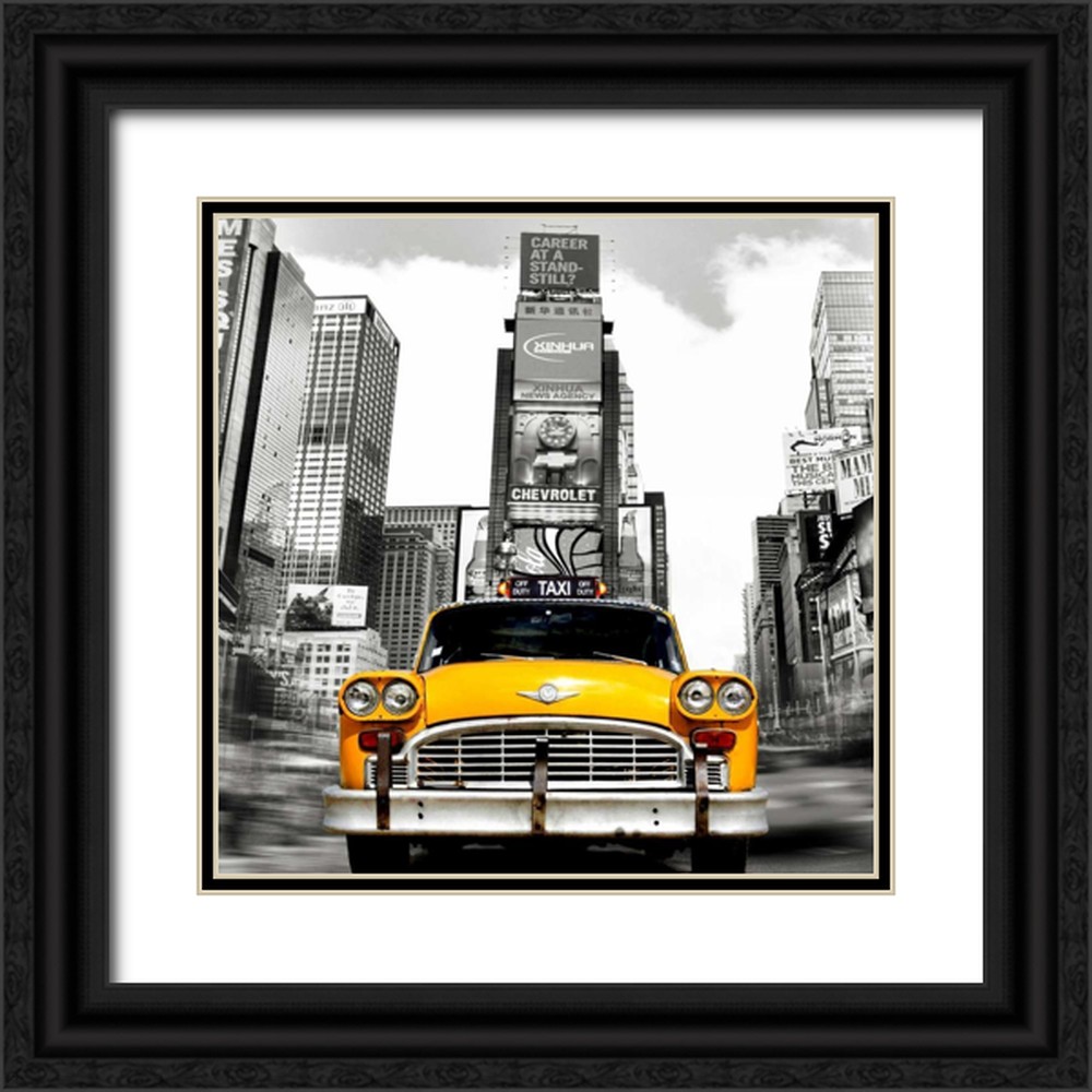 Lauren 15x15 Black Ornate Wood Framed with Double Matting Museum Art ...