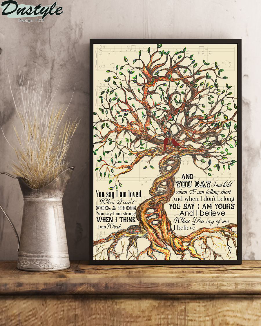 Lauren Daigle You Say Tree Lyrics Poster 16 x 24 Inch Poster - Walmart.com