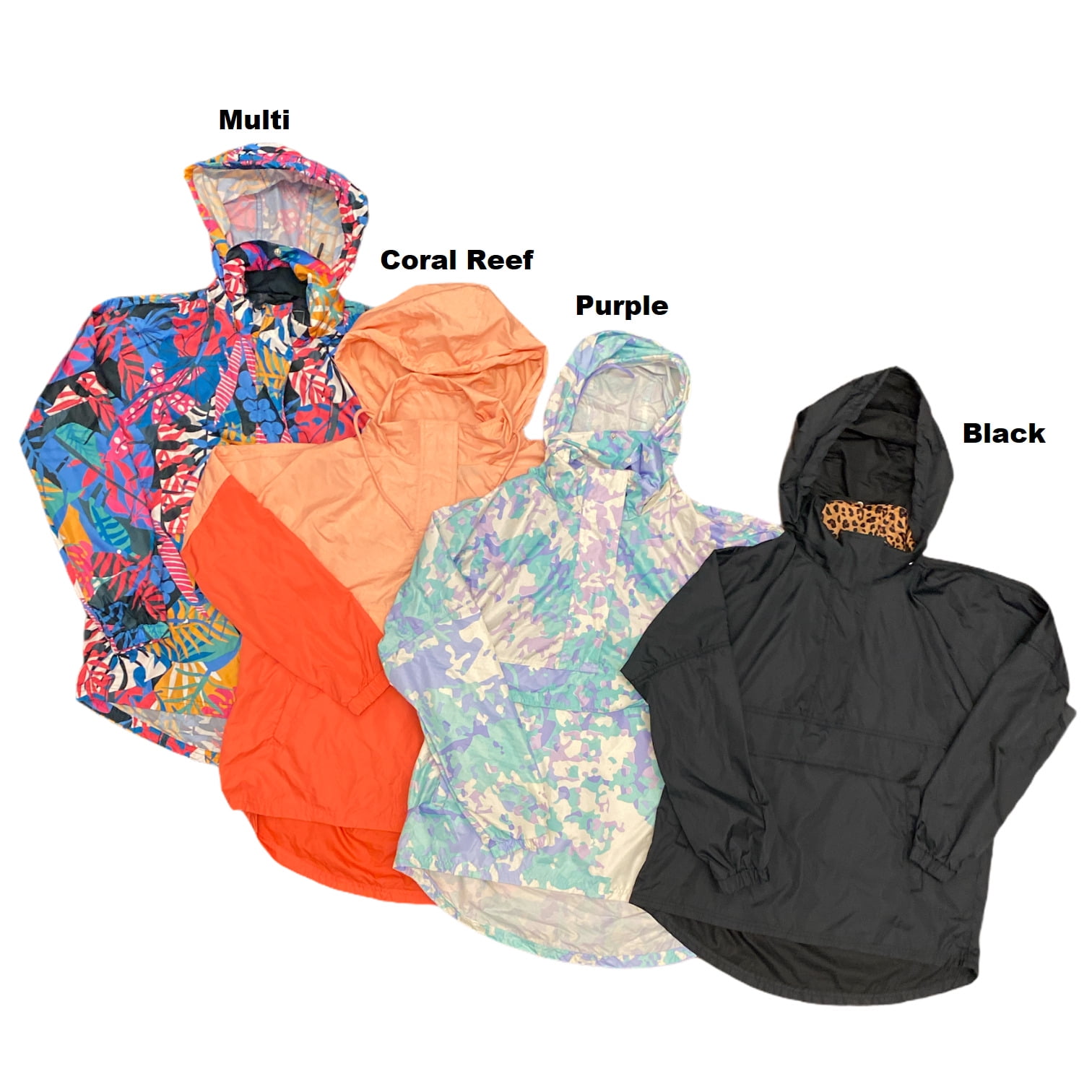 Lauren James Women's Water Resistant Hooded Lightweight Anorak Jacket ...